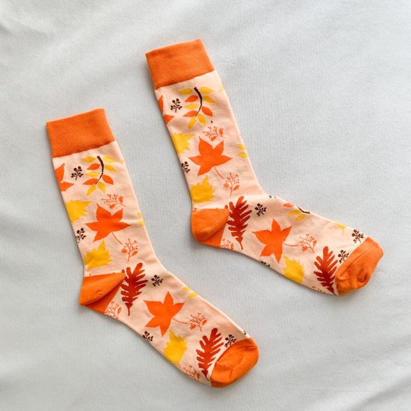 Modcloth | Accessories | Fall Foliage Orange Socks | Poshmark